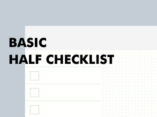 Basic half checklist (TMM) - TMM 페이퍼